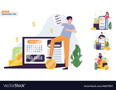 Payment Date Or Payday Set Royalty Free Vector Image