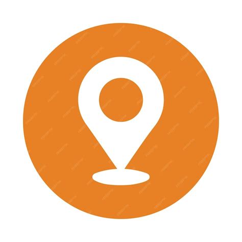 Premium Vector Map Direction Location Icon Orange Color Vector Eps