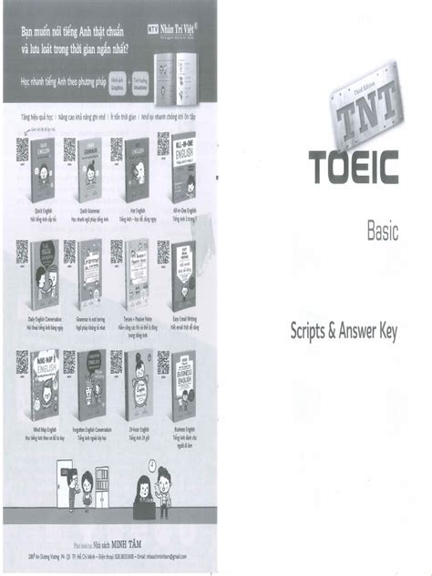 TNT TOEIC Basic - Answer Key | PDF