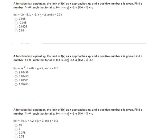 solved a function f x a point x0 the limit of f x as x