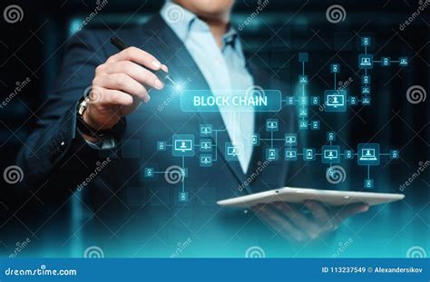 Blockchain Encryption Blocks Security Finance Fintech Network Internet