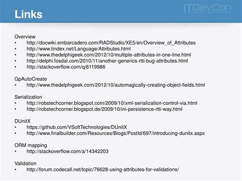 Ppt Using Attributes And Rtti To Automate Programming Tasks