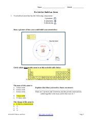 Building Atoms Protons Neutrons Electrons And Elements Course Hero