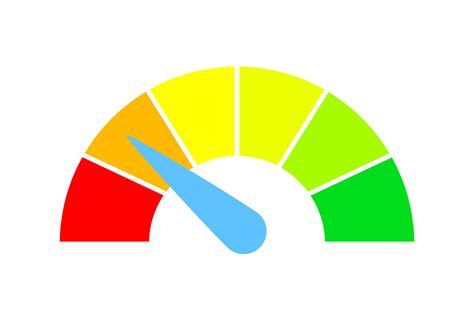 colorful customer satisfaction meter speed metering icon isolated on