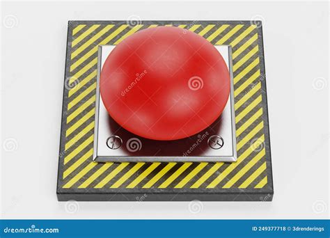 3d Render Of Emergency Button Stock Illustration Illustration Of