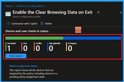 enable the clear browsing data on exit option using the intune settings