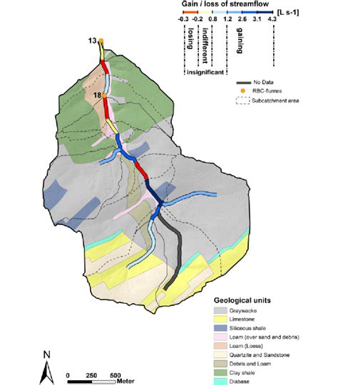 A Geological Map Including Classification Of The Stream Sections In Download Scientific