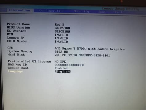 Invalid Sn Mtm And Uuid Rlenovo