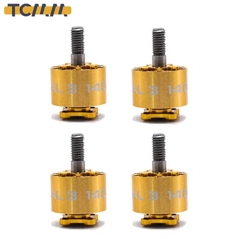 Tcmmrc 골드 1408 3750kv Fpv 레이싱 드론 브러시리스 모터 3 4s 드론 용 고품질 스틸 샤프트 쿼드콥터