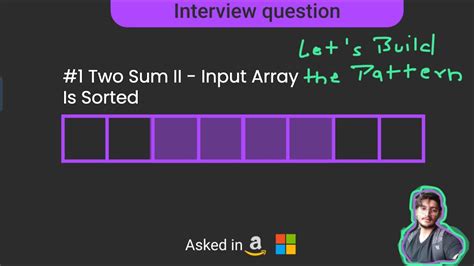 167 Two Sum Ii Input Array Is Sorted Youtube