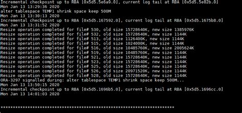 Davis Apps DBA Reclaim Space From TEMP Tablespace