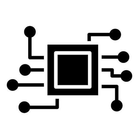 Premium Vector Chip Sign Symbol Vector Glyph Icon