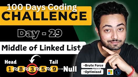 Find Middle Node Of The Linked List Leetcode 876 By Counting Slow And Fast Pointer😎 Youtube