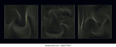 set warp distorted line grids square stock vector royalty free
