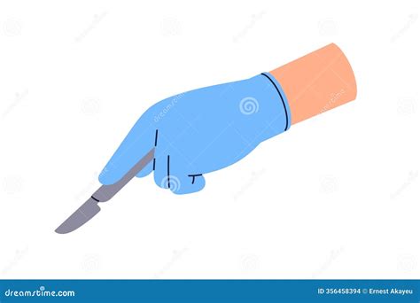 Scalpel In Hand Surgeon Holding Sharp Sterile Blade For Precise