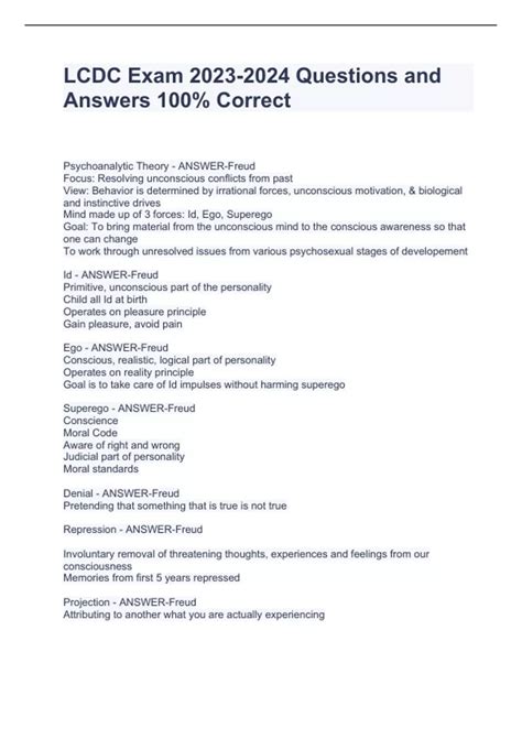 LCDC Exam Questions And Answers Correct LCDC Stuvia US