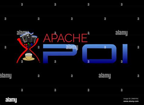 Apache POI Logo Black Background Stock Photo Alamy