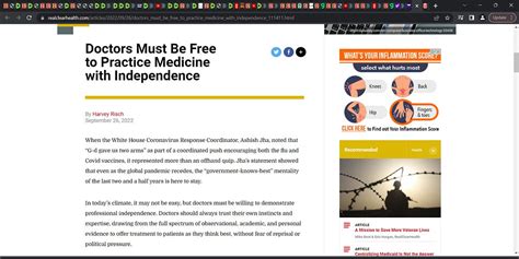 Dr Harvey Risch Doctors Must Be Free To Practice Medicine With