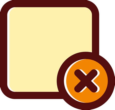 Delete Square Filled Sliped Retro Icon Vector Art At Vecteezy