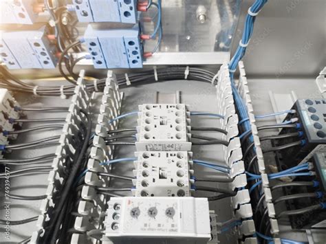The Magnetic Contactors Relay On Panel Board Wiring Connection Circuit To Terminals Relay