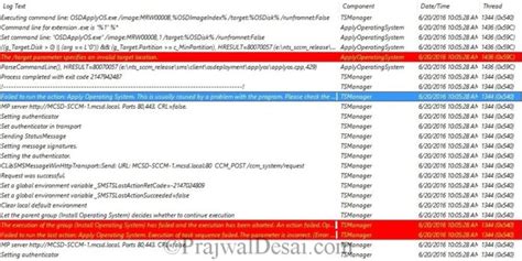 Sccm Ts Error 0x80070057 During Apply Operating System Image Step