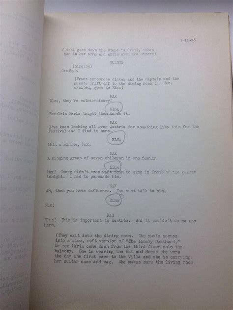 The Sound Of Music Original Broadway Script 1st Ny Performance Nov 16