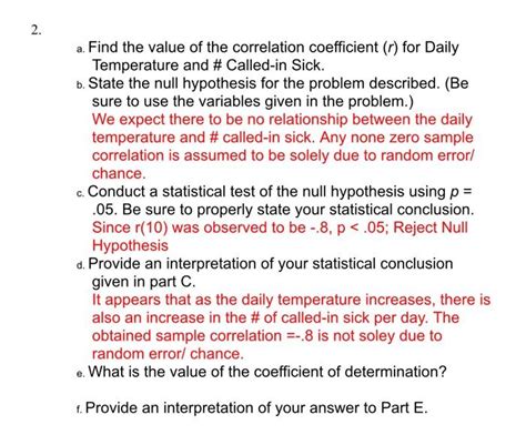 Solved A Find The Value Of The Correlation Coefficient R Chegg