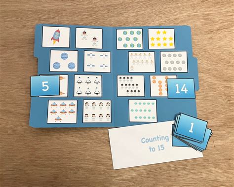 counting file folder game space numbers 1 to 15 etsy