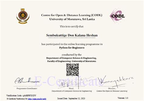 Kalana Heshan On Linkedin Codl Uom