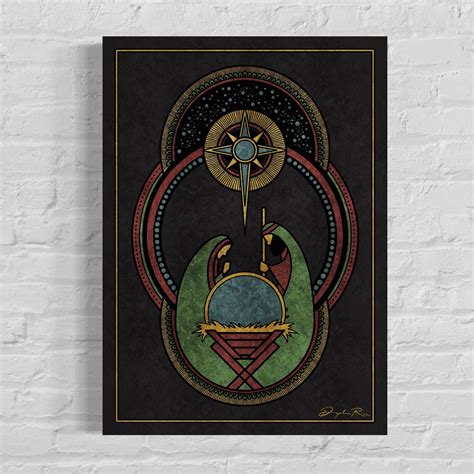 The Manger Advent Illustration Set 1 Of 3 Christmas Digital Prints Instant Download Etsy