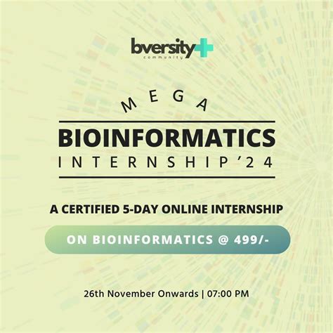 Kickstart Your Bioinformatics Journey With Bversity Communitys Mega Bioinformatics Internship