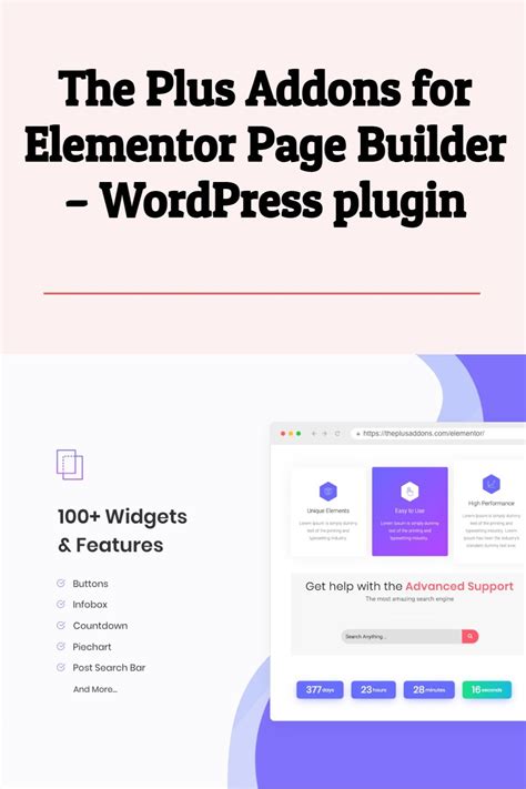 the plus addons for elementor page builder wordpress plugin