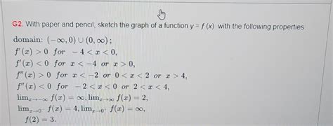 G With Paper And Pencil Sketch The Graph Of A Chegg