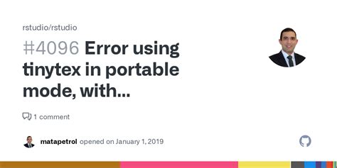 Error Using Tinytex In Portable Mode With Tinytexusetinytex Can