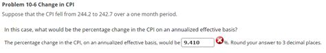 Solved Problem 106 Change In CPI Suppose That The CPI Fell Chegg Com