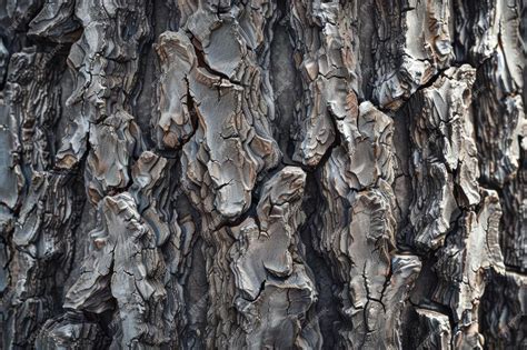 Natures Texture Rough And Bumpy Tree Trunk With Plant Texture Premium