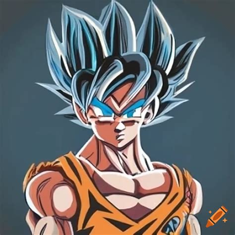 Close-up of goku's face on Craiyon