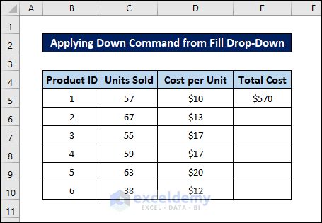 How To Repeat The Formula In Each Row In Excel 7 Easy Methods