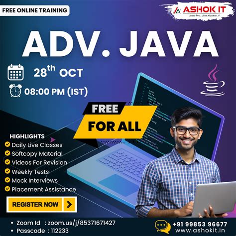 Ashok 🚀 Free Advanced Java Training 🚀 Join The Advanced Java Course