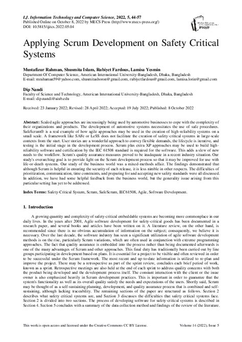 Pdf Applying Scrum Development On Safety Critical Systems