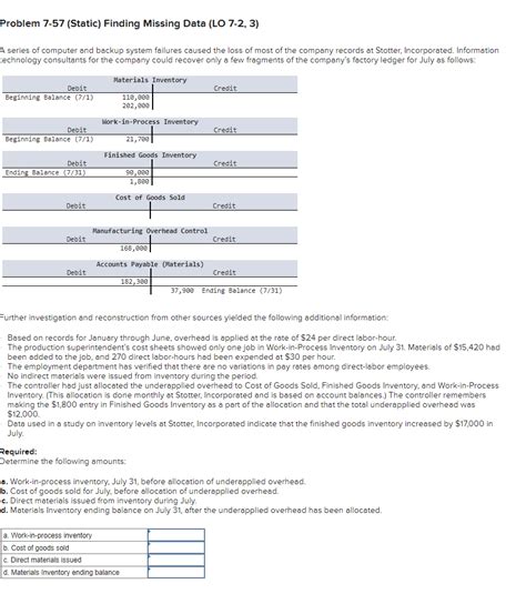 Solved Problem 757 Static Finding Missing Data Lo 7 2