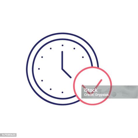 확인 표시 최적의 시간 스톱워치 윤곽선 색상 아이콘이 있는 시계 시간 관리 기호 디자인 0명에 대한 스톡 벡터 아트 및 기타 이미지 Istock