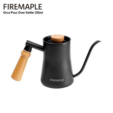Fire Maple Orca Pour Over 주전자 304 스테인리스 스틸 구즈넥 주둥이 나무 손잡이가 있는 날씬한 입 커피 주전자 350 Ml 600ml