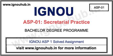 Ignou Asp 1 Solved Assignment 2019 20 Ignou Hub