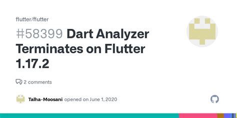 Dart Analyzer Terminates On Flutter 1172 · Issue 58399 · Flutterflutter · Github