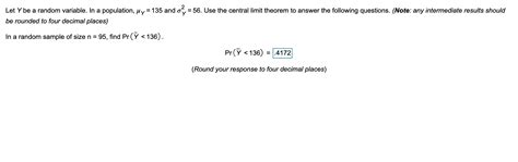 solved let y be a random variable in a population my 135