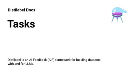 Tasks Distilabel Docs