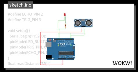 Ultrasonik Mesafe ölceri Wokwi Esp32 Stm32 Arduino Simulator