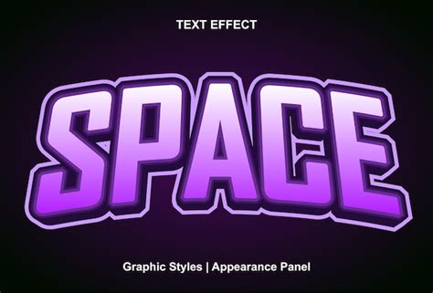 Premium Vector Space Text Effect With Editable Graphic Style