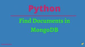 Python MongoDB Find Document Programming Funda